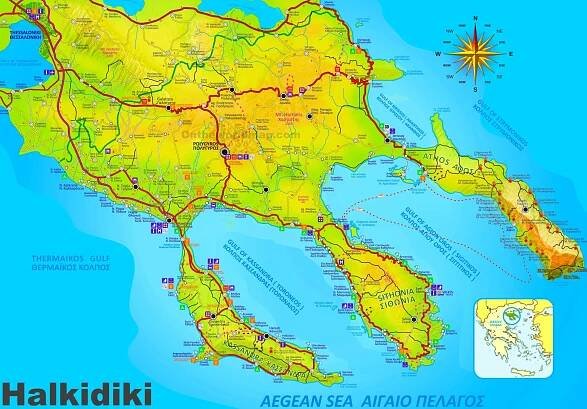 řecko chalkidiki mapa – Seznam.cz